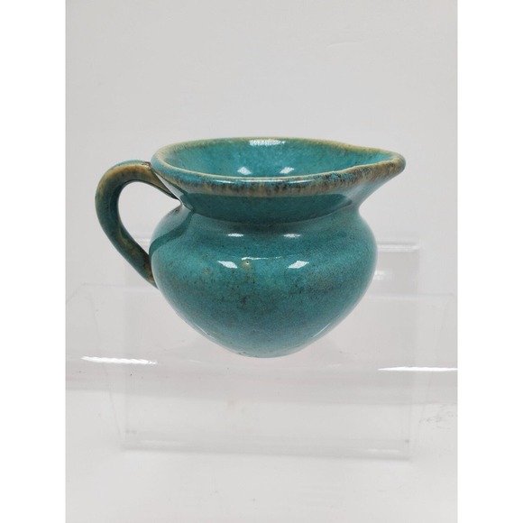 Unmarked | Dining | Vintage Small Green Pottery Pitcher Numbered | Poshmark